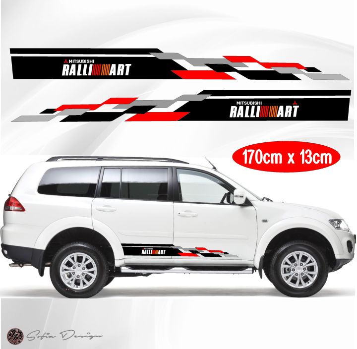 MITSUBISHI MONTERO RALLI ART BODY STICKER CUT OUT VINYL STICKER | Lazada PH