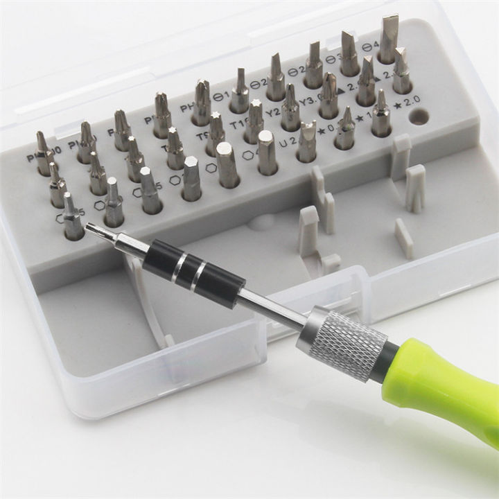 Obeng Set Magnet Komplit Servis HP Laptop Jam Tangan 32 in 1 Full Set ...