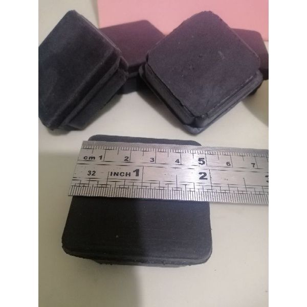 2x2 inches (50mm) SQUARE INSERT HEAVY DUTY Rubber Footings | Lazada PH