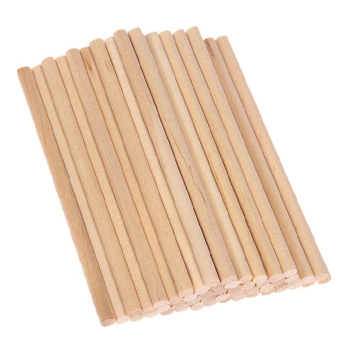 lahomia 50Pcs Dowel Rods Wood Sticks Length 10cm 15cm 20cm Wooden Dowel ...