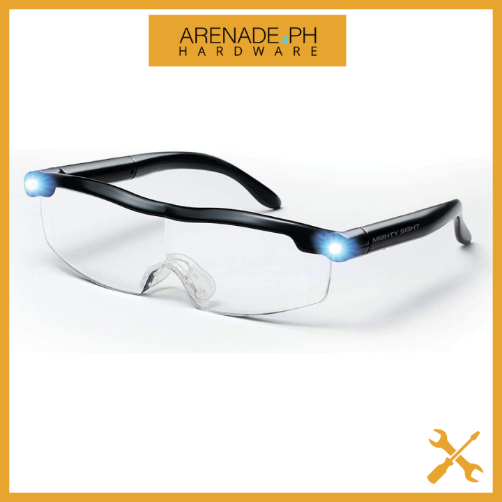 Ontel Mighty Sight LED Magnifying Eyewear 160% Magnification 2.5 ...