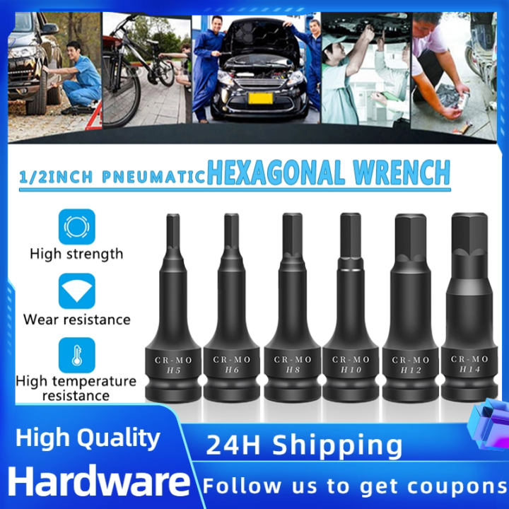 1/2 inch Impact Hex Socket Bit Hexagonal Wrench Socket Bit Wrenches ...