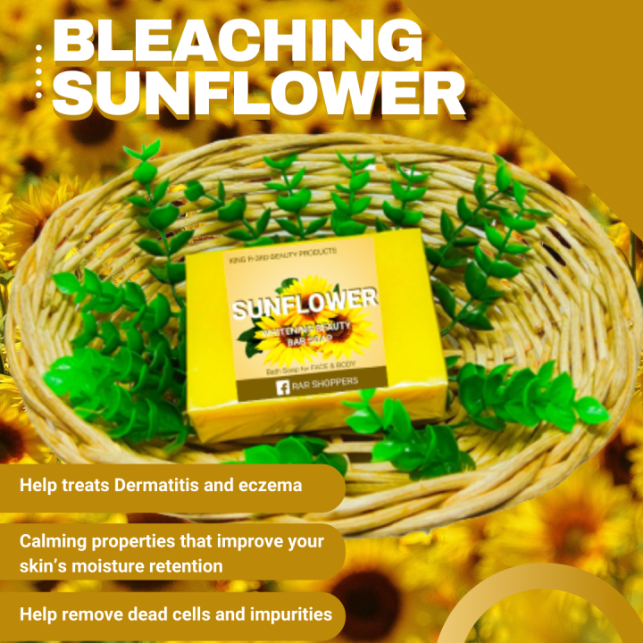 Sunflower skin whitening beauty bar soap for face and body | Lazada PH