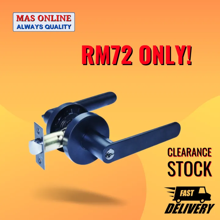 Hafele Tubular Lever Handle MTL8220 Matt Black/ Tubular / Door Lock ...