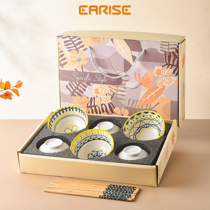 Earise Mangkok set keramik Mangkok set premium peralatan makan porselen ...