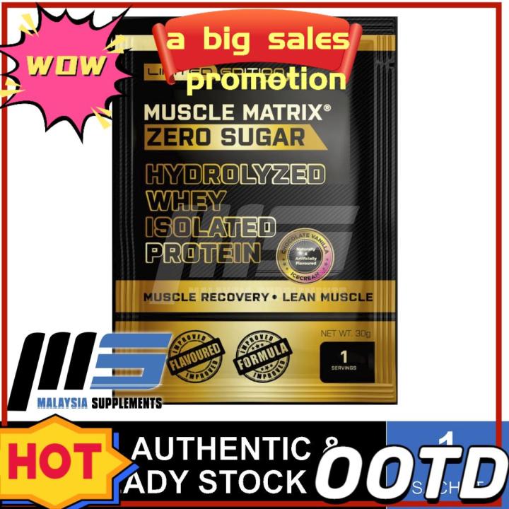 ღSACHET Muscle Matrix Zero Sugar Hydrolyzed Whey Isolated Protein ...