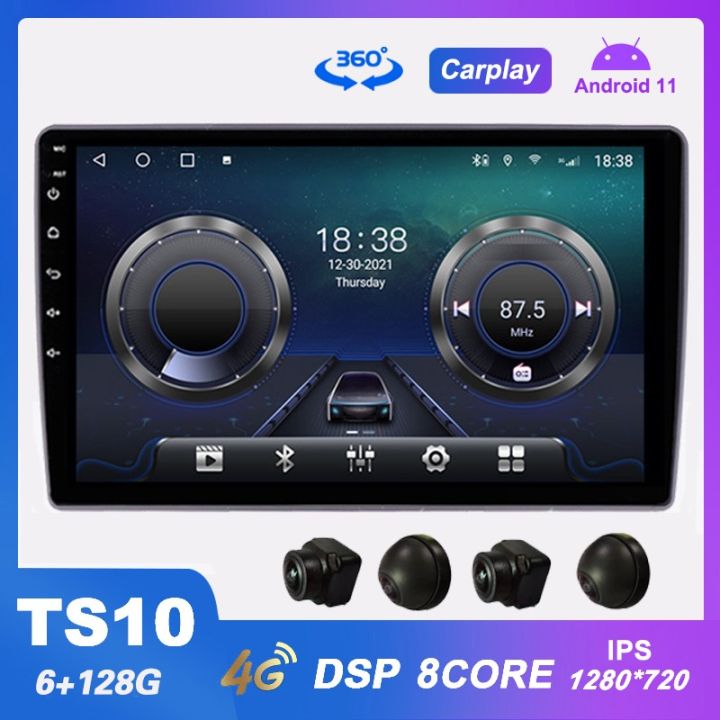 6 128g Ts10 Octa Core Android Car Radio Stereo Bluetooth Double 2 Din