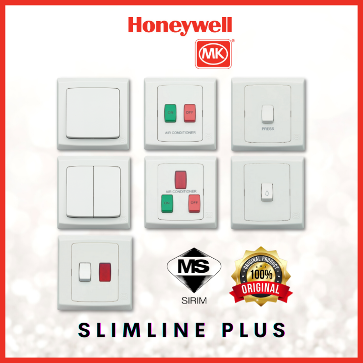 MK Slimline Plus 10A 1 Way 2 Way Switches / Water Heater Aircond Neon ...