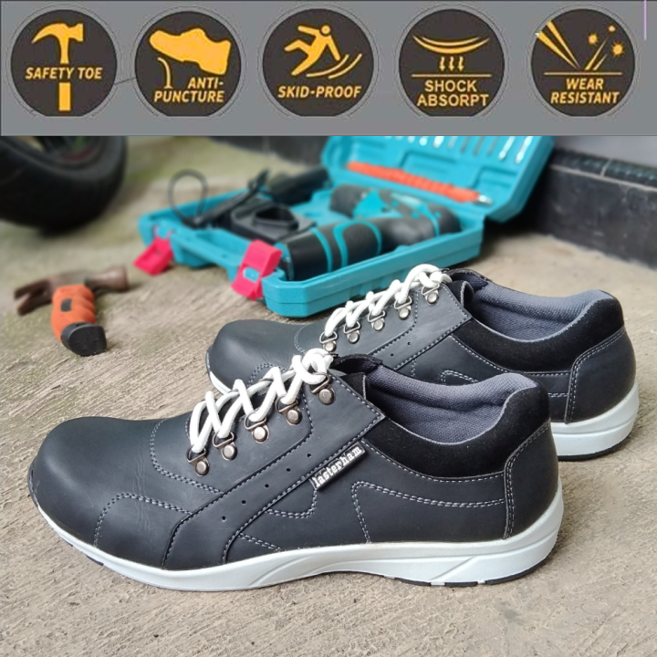 Zinonim Store Sepatu Safety Pria Model Sport Ujung Besi | Lazada Indonesia