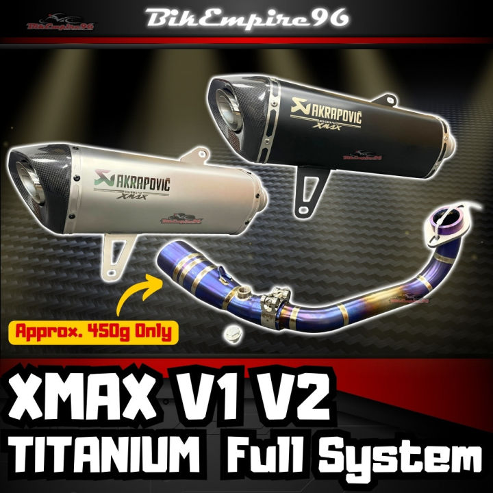 Xmax V1 V2 Titanium Full System Lightweight Manifold Header Exhaust ...