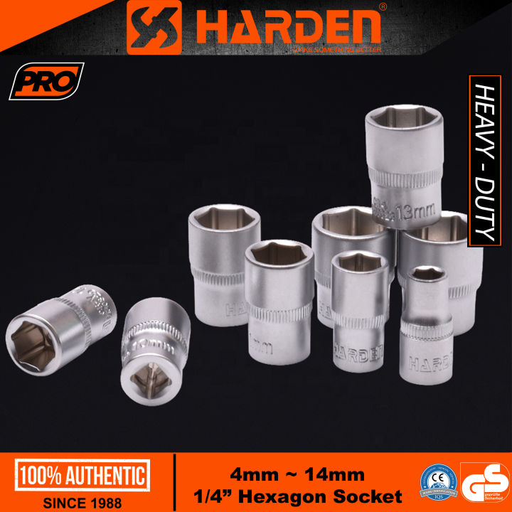 Harden 4mm ~ 14mm 1/4" Hexagon Socket (PROFESSIONAL) Chrome Vanadium ...