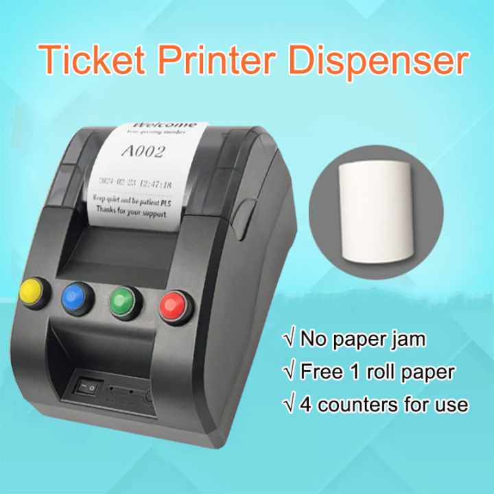 Ticket Printer Dispenser for 4 counters Queue Paging System for ...