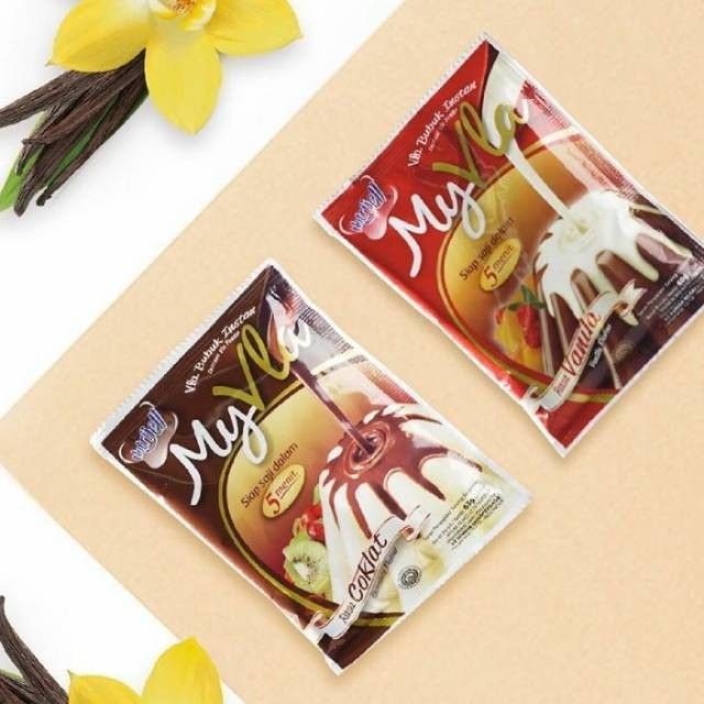 My Vla Vanilla 60 gr dan My Vla Coklat Bubuk Instan 63 gr | Lazada ...