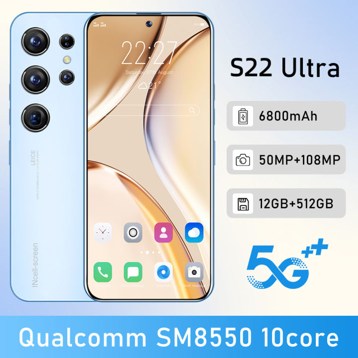 สมาร์ทโฟน S22 Ultra มือถือขายดี Android 12GB+512GB มือถือราคาประหยัด ...
