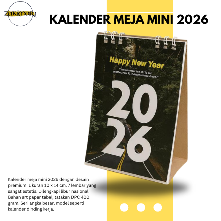 KALENDER MEJA 2026 MINI MODEL KALENDER ANGKA TERBARU DENGAN PREMIUM ...