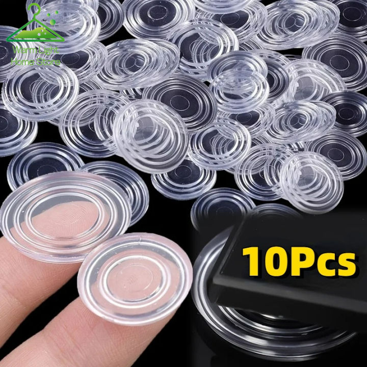 [Sell at a Loss] 10Pcs Portable Transparent Anti-slip PVC Pads Chair ...