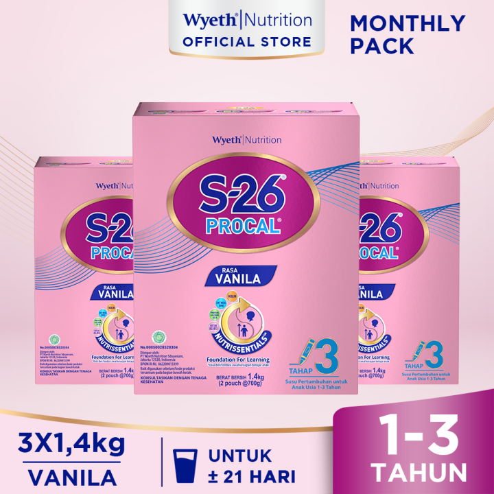 S-26 PROCAL Box - Stage 3 - 1400gr - Bundle Isi 3 | Lazada Indonesia