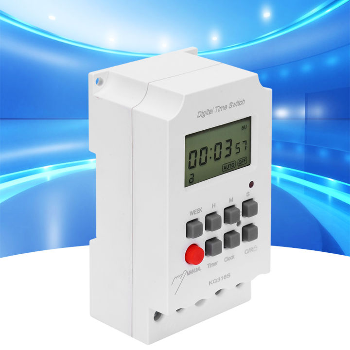 Digital Time Switch LCD MicroComputer Timer Second Control Timing 32 กลุ่ม เปิด ปิด 220V KG316S ...