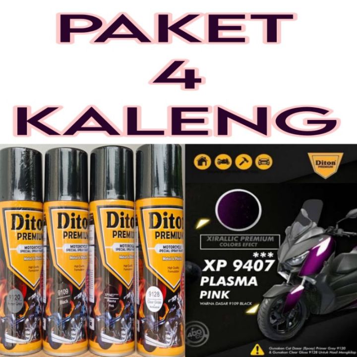 PAKET 4 KALENG pilok pilox diton premium PLASMA PINK XP 9407***xirallic ...