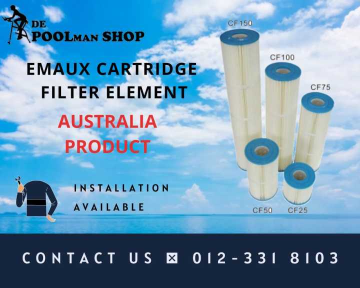 EMAUX Cartridge Filter Element 25ft CF25) - SWIMMING POOL FILTER ...