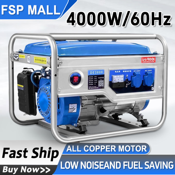 Generator 4-Stroke Gasoline Generator 4000W Engine Dual Protection ...