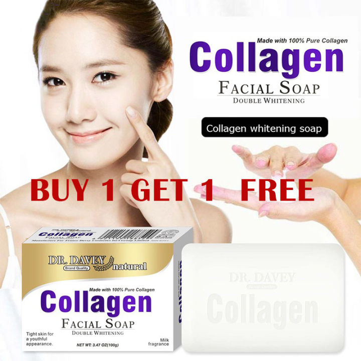 Natural Collagen Facial Soap 100g Double Whitening Skin Firming and ...