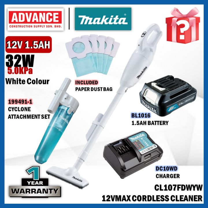 MAKITA CL107 / CL107FDZW / CL107FDWYW 12Vmax Cordless Cleaner ( White ) | Lazada