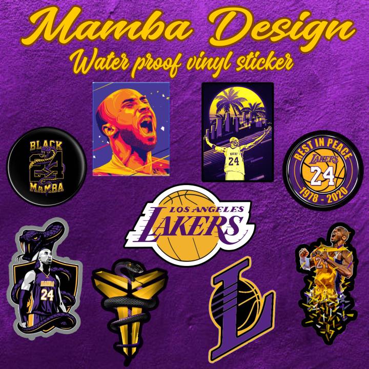 water proof sticker,, black mamba design..kobe briant | Lazada PH