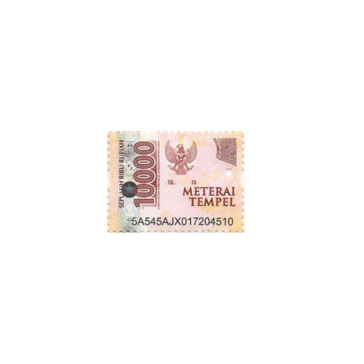 Materai Tempel 10.000 / Materai 10k 10rb 10ribu | Lazada Indonesia