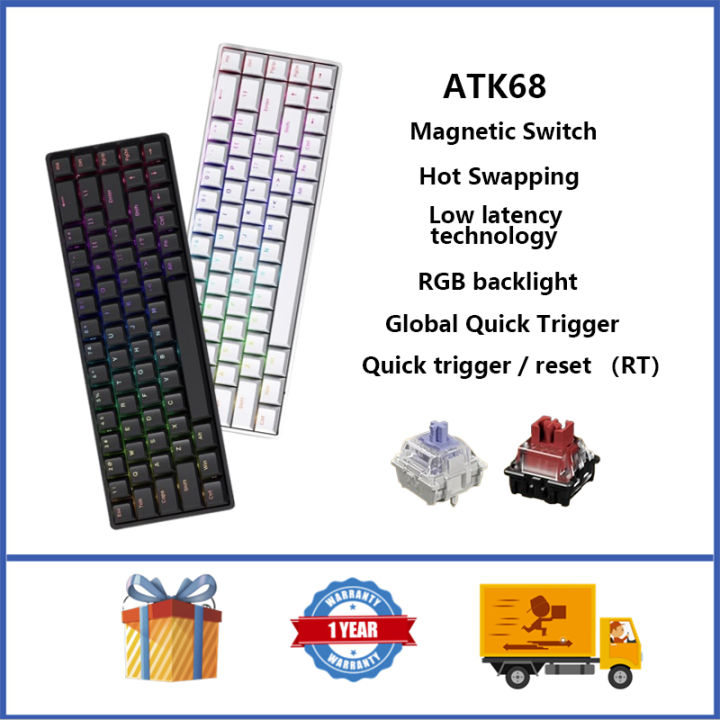 ATK68 65% Magnetic Switch Mechanical Keyboard Hot swappable RGB SMART ...
