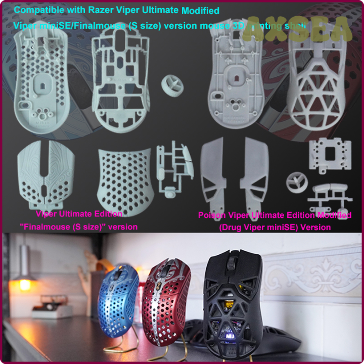 AXSEA 3D Printed Replacement Shell Kit for Razer Viper Ultimate Edition ...