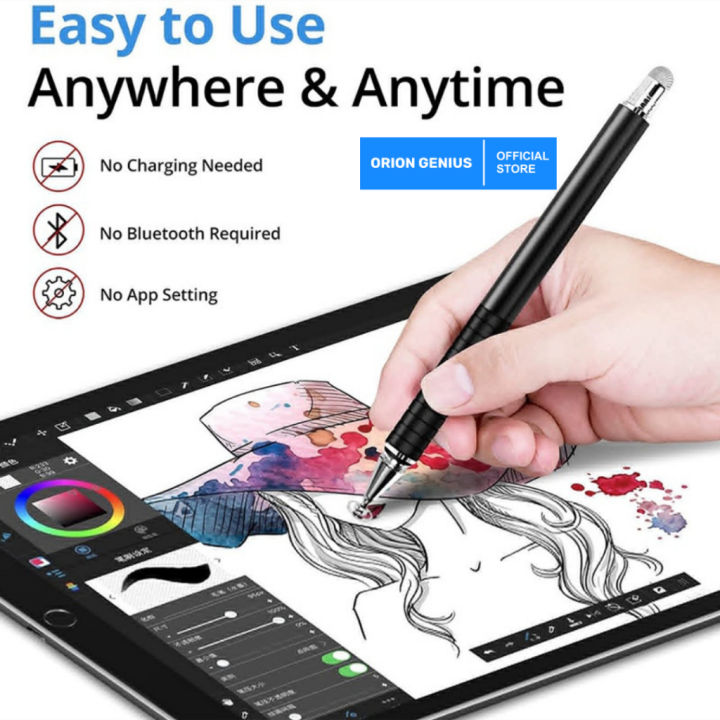 Orion Genius Stylus Pen Universal Cappacitive 2 in 1 for Tablet Android ...