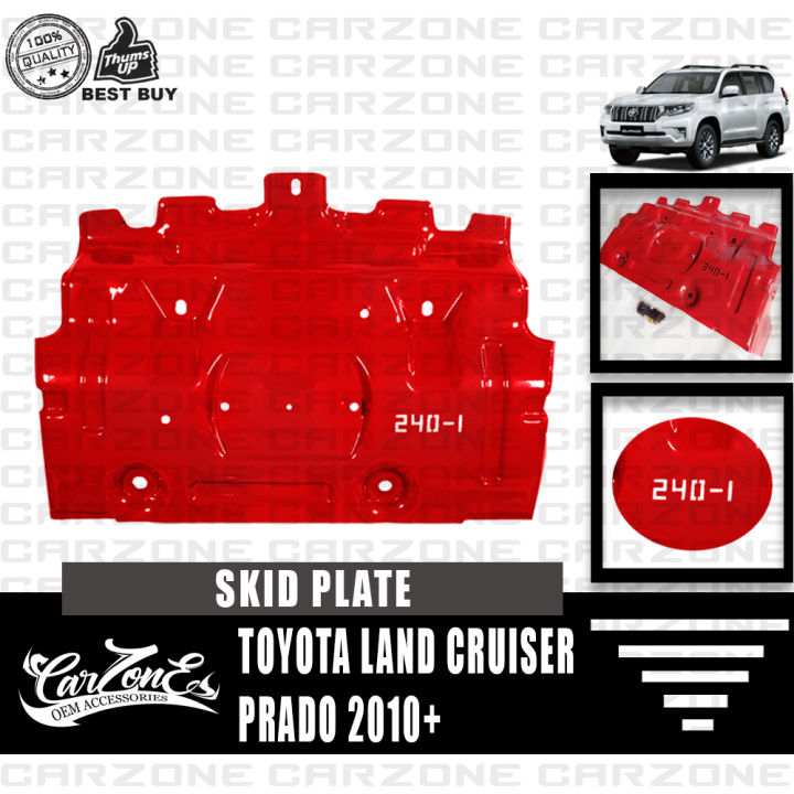 Toyota Land Cruiser Prado 2010+ Metal Skid Plate (Red) | Lazada PH