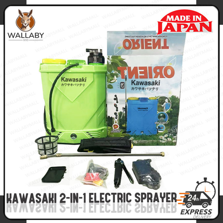 KAWASAKI 18L Electric+Manual Backpack Sprayer | 2-in-1 Farming Sprayer ...