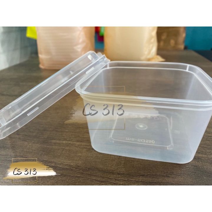 SQ550 square disposable plastic food container [50set] | Lazada