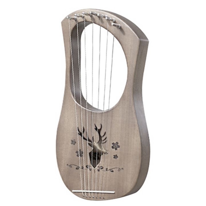7-String Lyre Harp Mahogany Solid Wooden Metal Strings Stringed ...