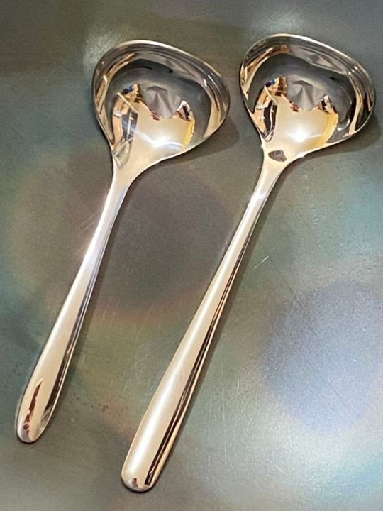 Pangcucina Thick Stainless Steel Serving Utensil Spoon Soup Ladle ...