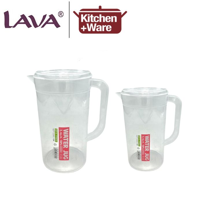 LAVA Plastic Water Jug 1.25L / 2.25L / BPA-free / Transparent Lid ...