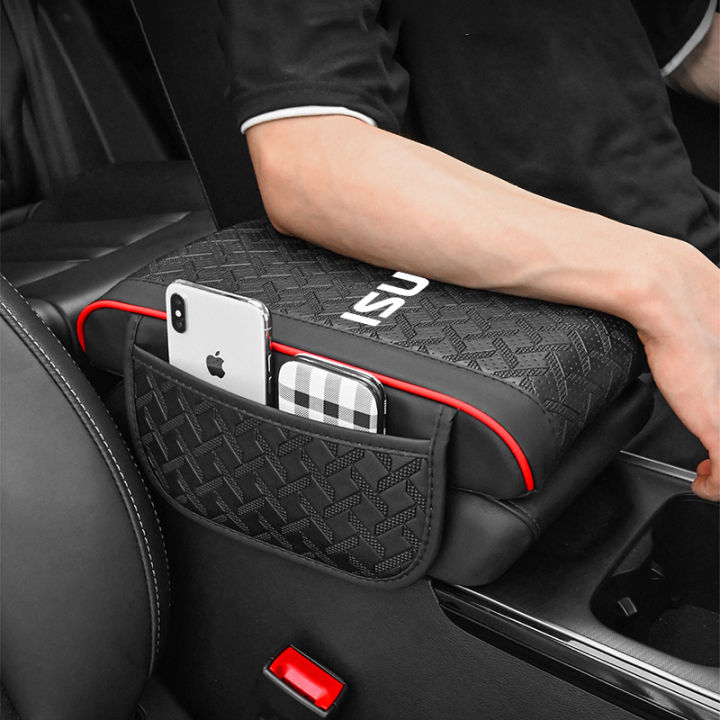 Isuzu Car Armrest Box Height Pad Central Leather Storage Bag for Isuzu ...