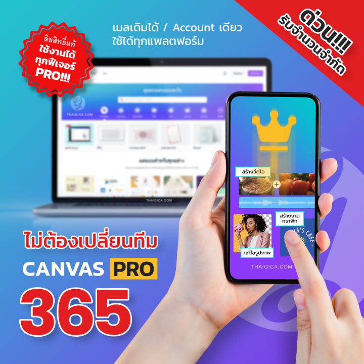365 Canvas Pro ไม่ต้องเปลี่ยนทีม | ใช้เมลตัวเอง | ส่วนตัว | ใช้ได้ทุกฟีเจอร์โปรแท้ 100% | Lazada ...