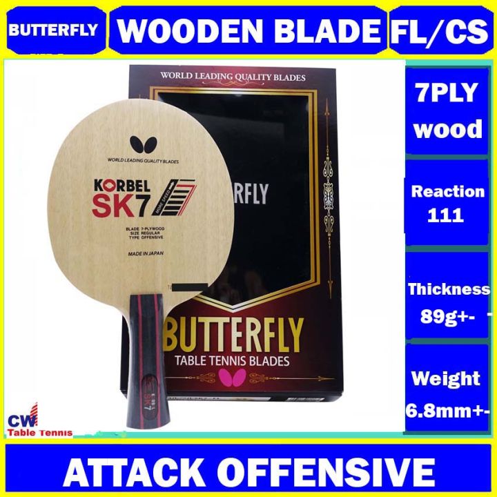 Tenergy 05 Butterfly Korbel SK7 Table Tennis Blade - 7-Ply Wood ...