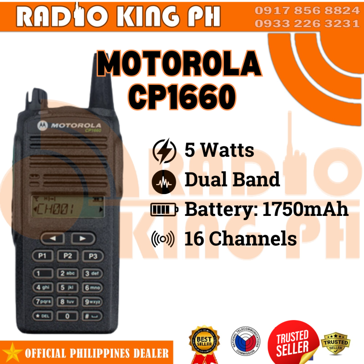 MOTOROLA CP1660 Uhf/Vhf Portable TwoWay Radio | Lazada PH