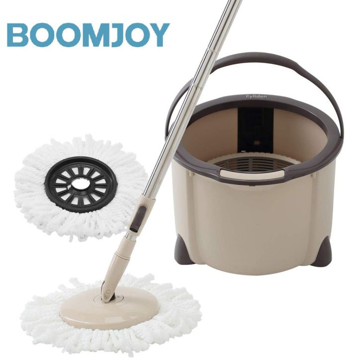 BOOMJOY Single Spin Mop, Powerful Mop cleaning Bucket With 360 ...