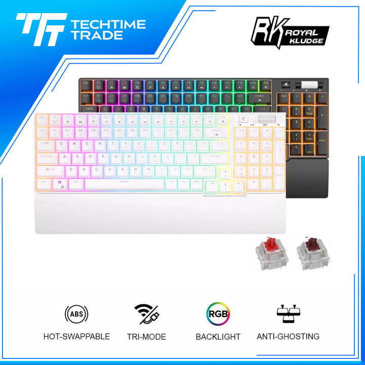Royal Kludge RK96 Tri-Mode RGB 96 Keys 90% Hot Swappable Mechanical ...