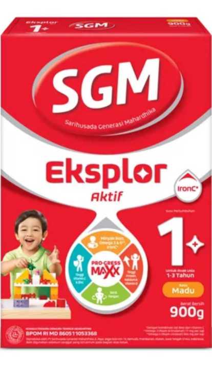 SGM Eksplor Aktif 1+ Pro-GressMaxx Madu & Vanila Susu Pertumbuhan 900GR ...