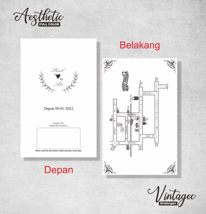 [200pcs] CETAK UNDANGAN RUSTIC || CETAK UNDANGAN UNIK DAN MENARIK ...