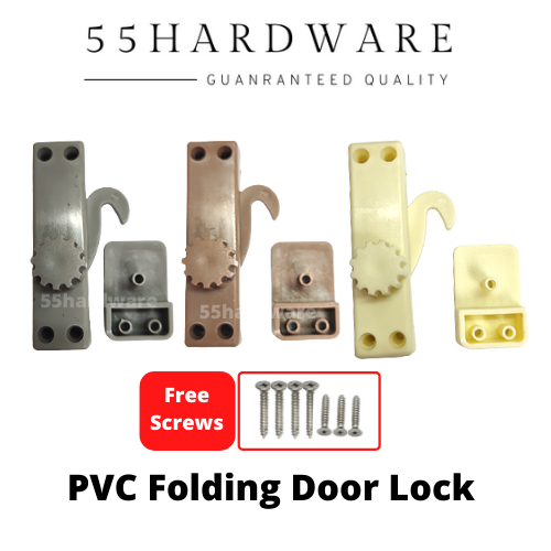 Traditional PVC Folding Door Lock with Screw /Plastic Door Latch /Hook ...