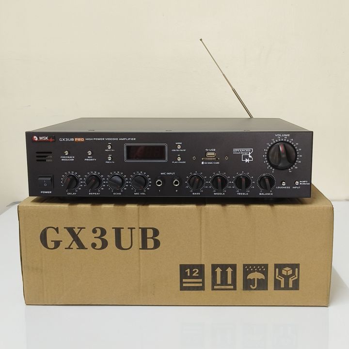 WSK GX-3UB USB/BT/FM Professional Karaoke Stereo Mixing Amplifier ...