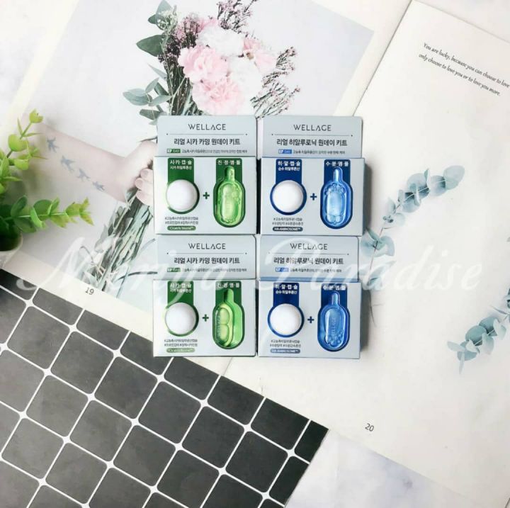 Wellage Real Hyaluronic One Day Kit 1pc 玻尿酸精华胶囊一天装 / Cica Calming One ...