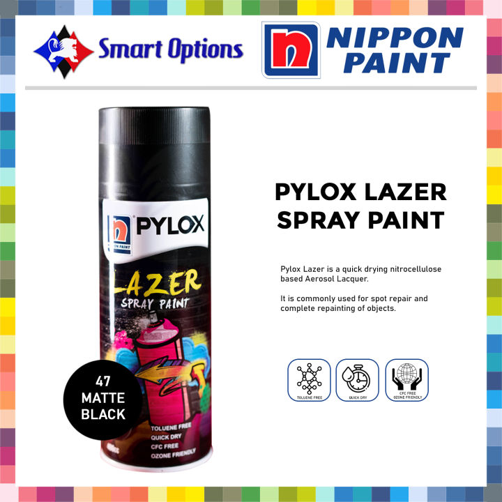 Pylox Laser Spray Paint Matte Black #47 | Lazada PH
